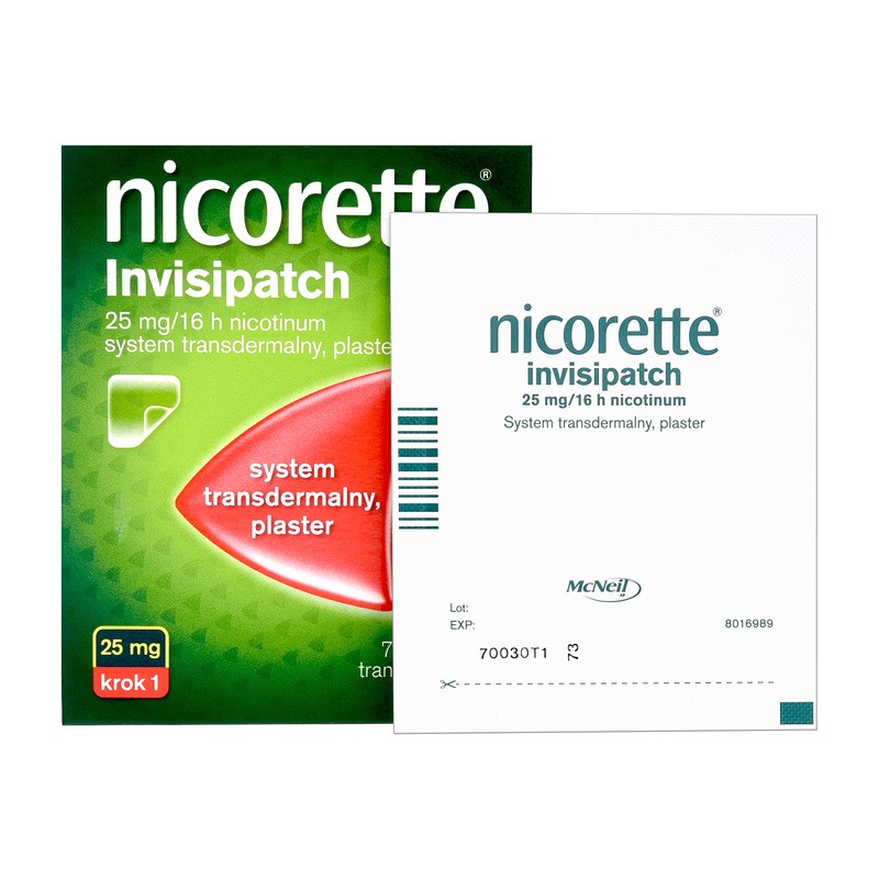Nicorette Invisipatch, 25 mg/16 h, plastry transdermalne, 7 szt ...