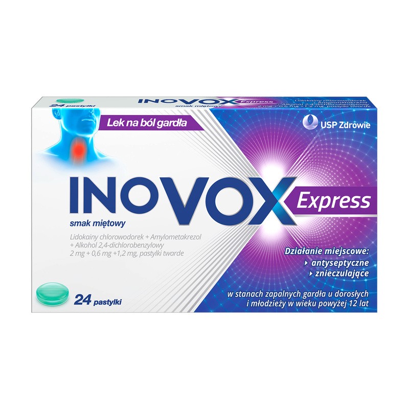 Inovox Express, pastylki twarde, smak miętowy, 24 szt. - Portal DOZ.pl