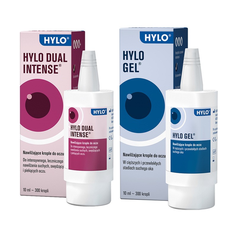 Zestaw Hylo Dual Intense + Hylo Gel, krople do oczu
