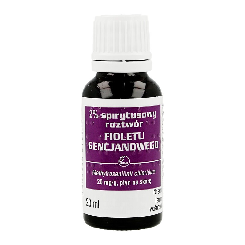 Pyoctanina (Gencjanowy fiolet), 2 %, roztwór spirytusowy, 20 ml (Gemi)