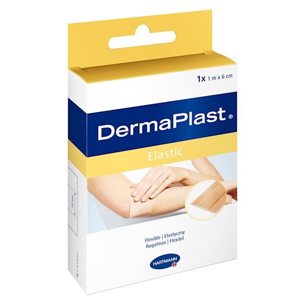 Dermaplast Elastic, plaster, 1 m x 6 cm, 1 szt.