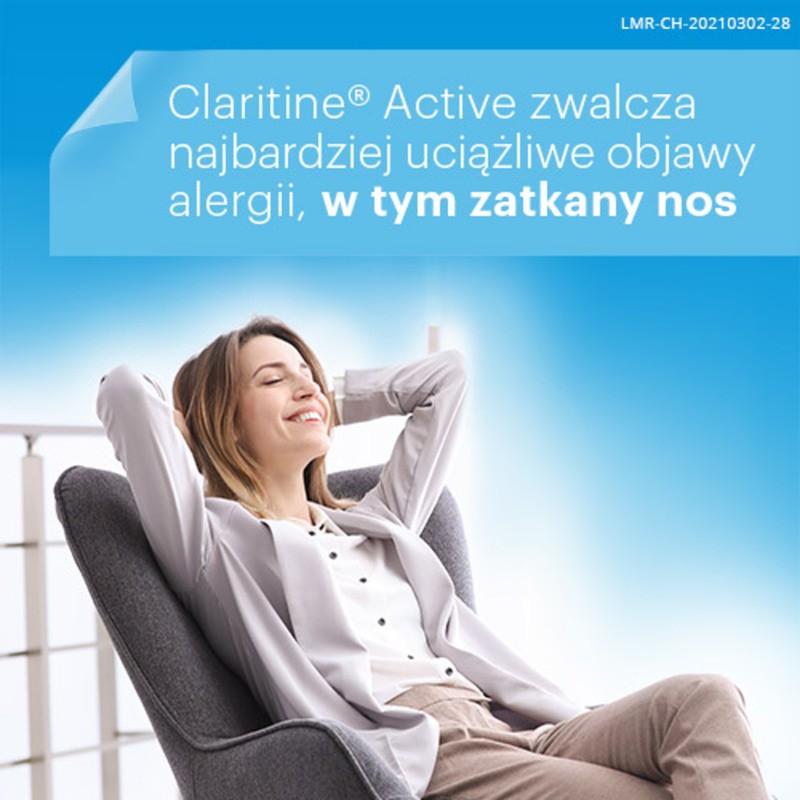 Claritine Active, 5 mg + 120 mg, tabletki o przedłużonym uwalnianiu, 6 ...