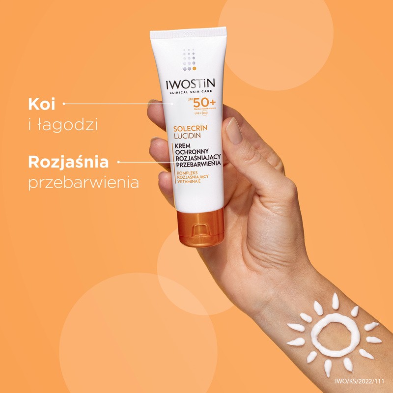 Iwostin Solecrin Lucidin, krem na przebarwienia, SPF 50+, 50 ml
