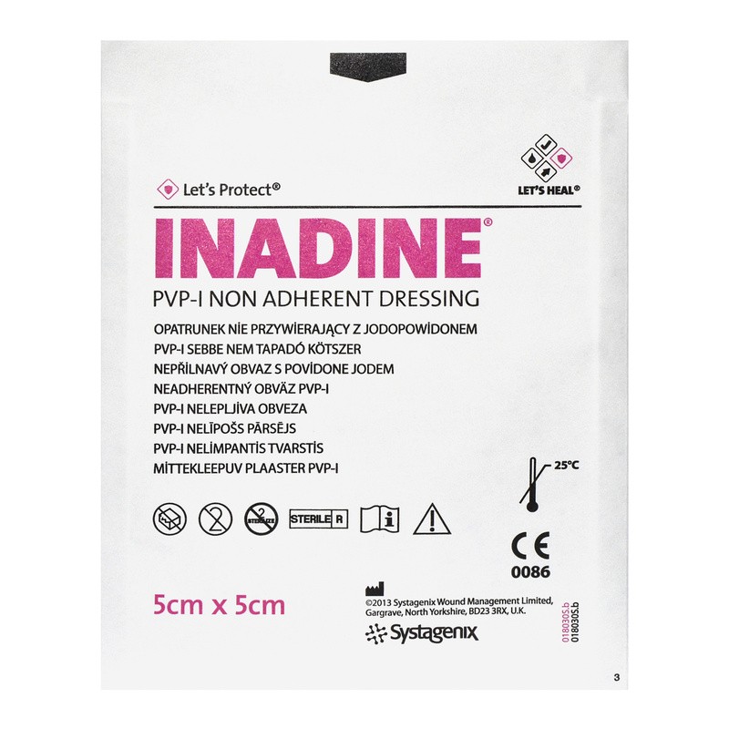 Inadine, opatrunek, 5 x 5 cm, 1 szt.
