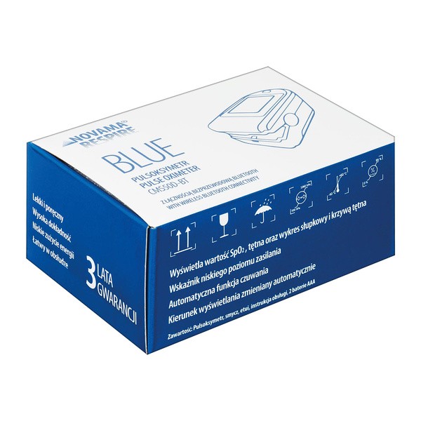 Pulsoksymetr Novama Respire Blue z Bluetooth, 1szt.
