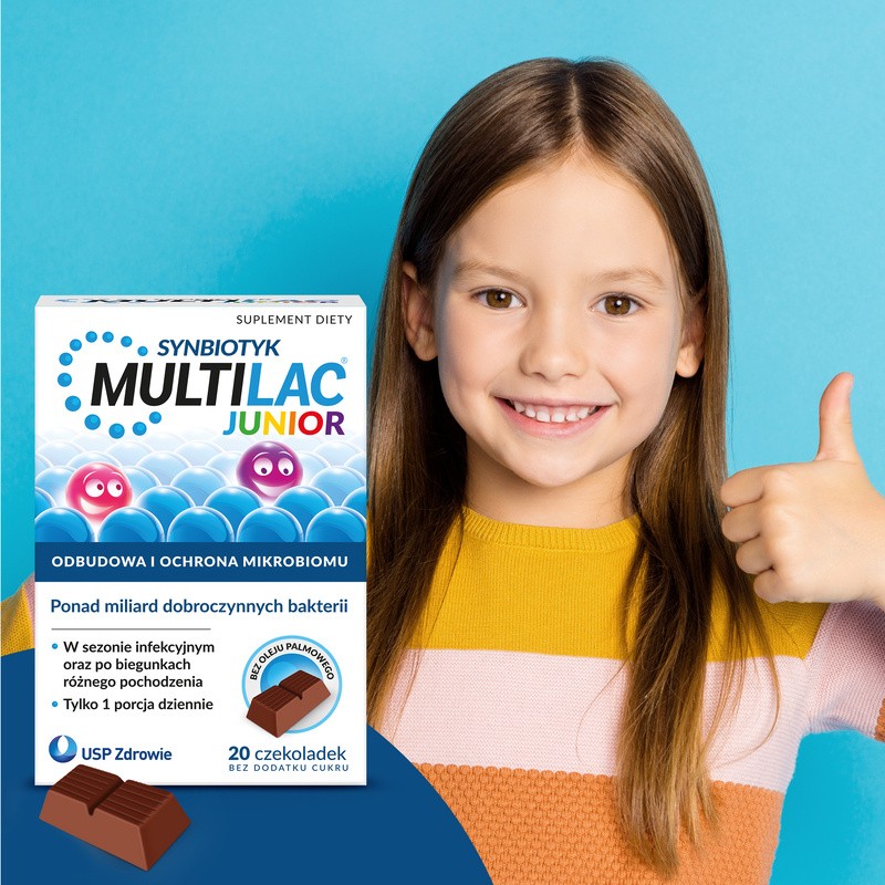 Multilac Junior synbiotyk (probiotyk + prebiotyk), 20 szt