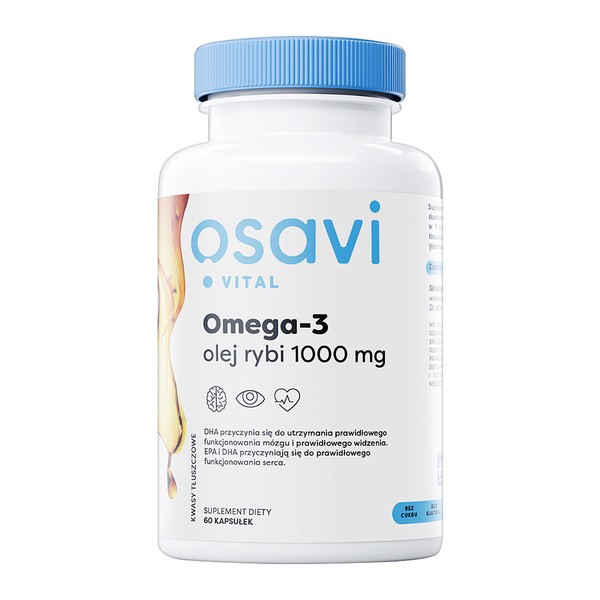 Osavi Omega-3 Olej Rybi 1000mg, kapsułki, 60 szt.