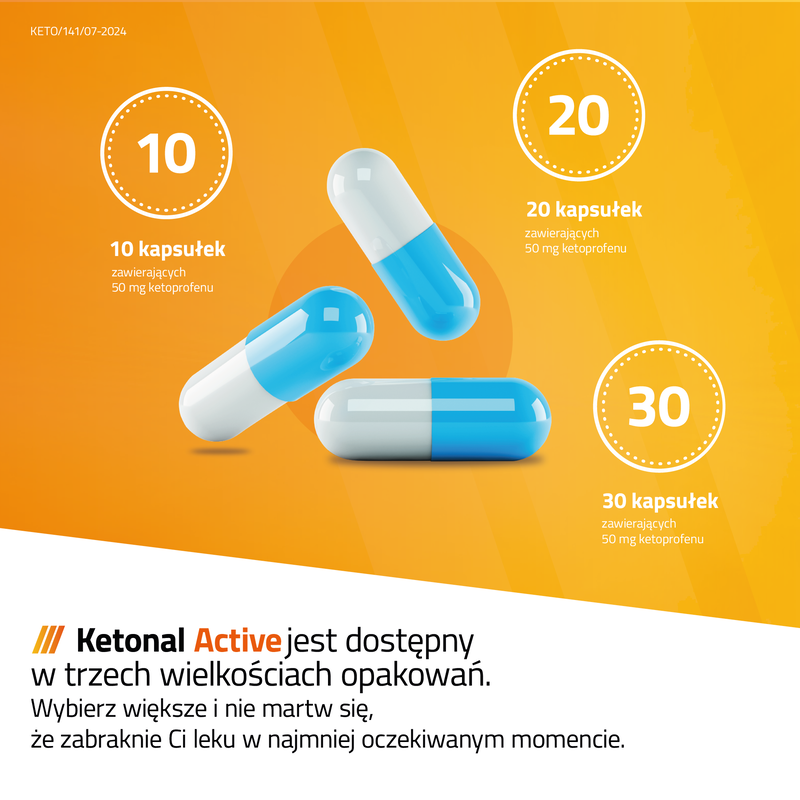 Ketonal Active, 50 mg, kapsułki twarde, 30 szt.