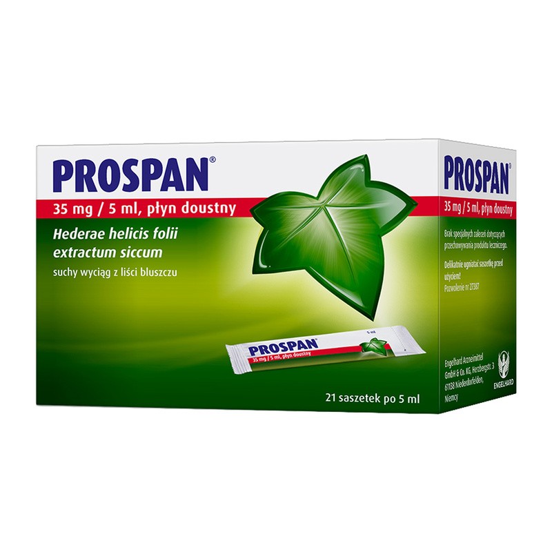 Prospan, 35 mg/5 ml, płyn doustny, 21 saszetek
