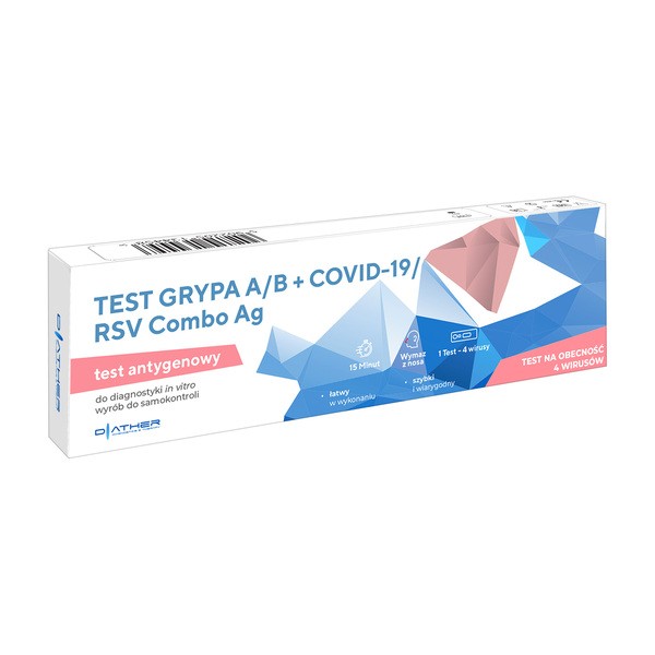 Diather, Test Grypa A/B + COVID-19/RSV Combo Ag, 1 szt.