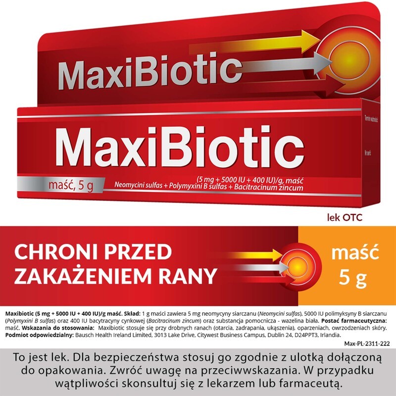 Maxibiotic, maść, 5 g, tuba