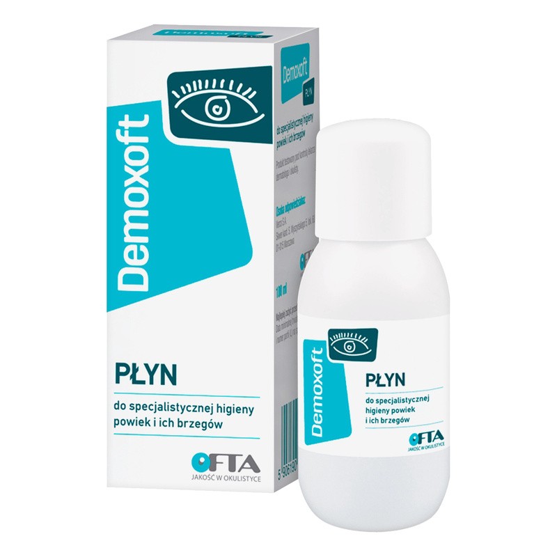 Demoxoft, płyn do pielęgnacji i oczyszczania podrażnionej skóry powiek ...
