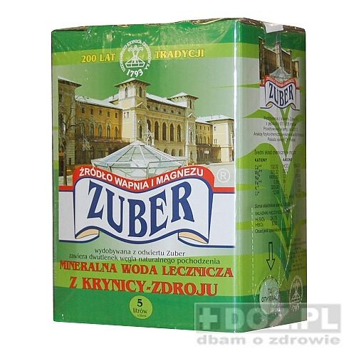 Woda lecznicza, mineralna "Zuber", 5 l