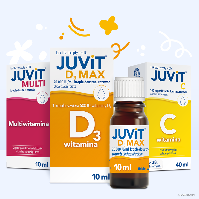 Juvit D3 Max, 20 000 IU/ml, krople doustne, 10 ml