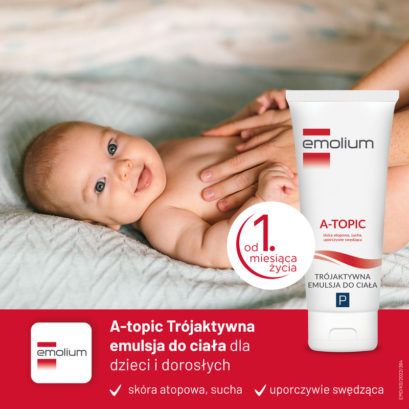 Emolium A-Topic, trójaktywna emulsja do ciała, 200 ml