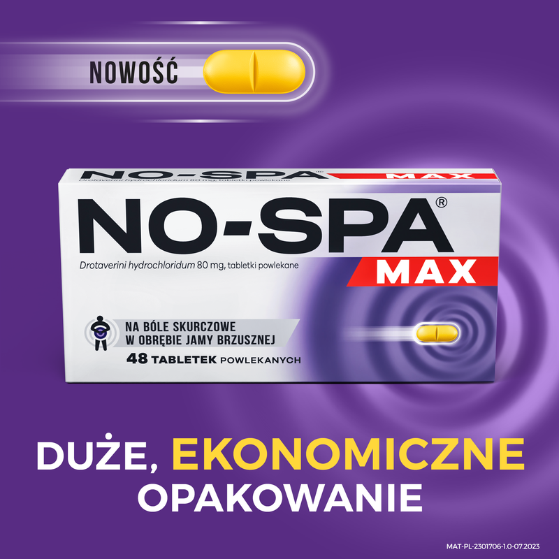 No-Spa Max, 80 mg, tabletki powlekane, 48 szt.