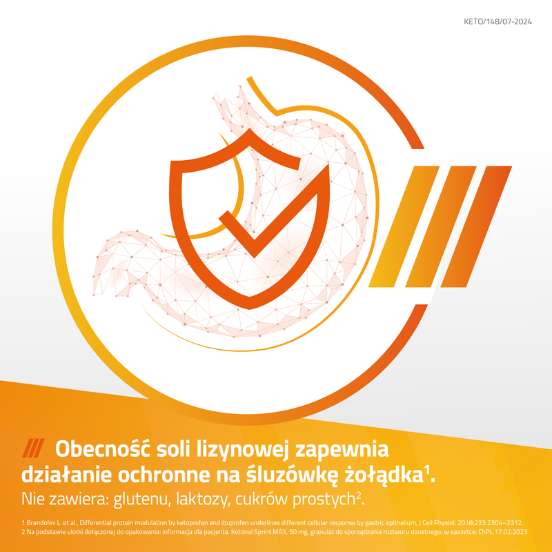 Ketonal Sprint Max, 50 mg, granulat do sporządzania roztworu doustnego ...