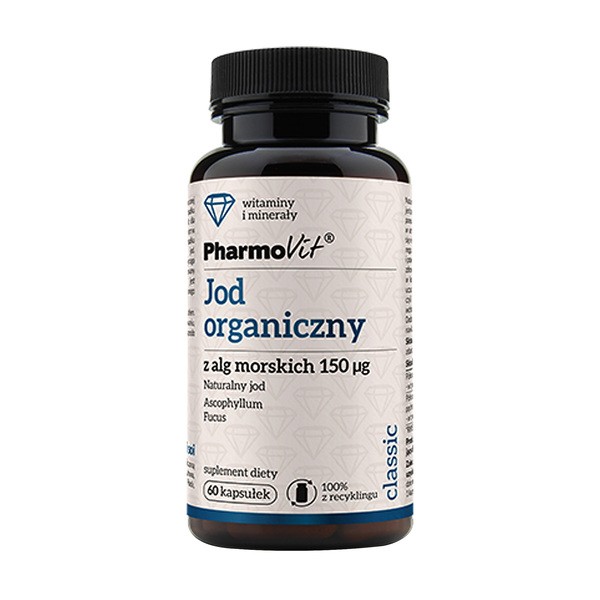 Pharmovit Jod organiczny z alg morskich 150 µg, kapsułki, 60 szt.