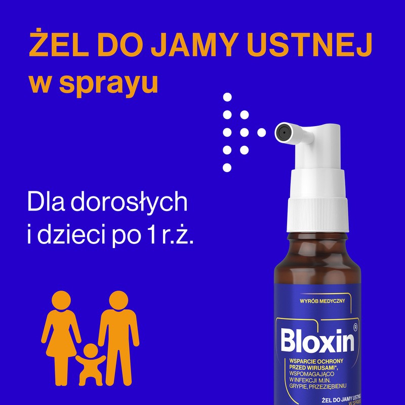Bloxin, żel do jamy ustnej w sprayu, 20 ml