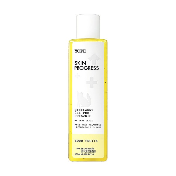 Yope Skin Progress, Sour Fruits, micelarny żel pod prysznic, 200 ml