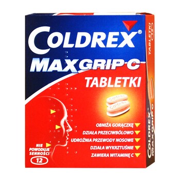 Coldrex MaxGrip C, tabletki, 12 szt. - Portal Dbam o Zdrowie
