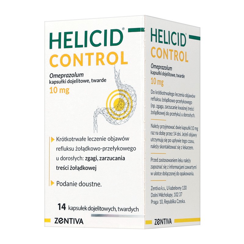 Helicid Control, 10 mg, kapsułki, 14 szt.