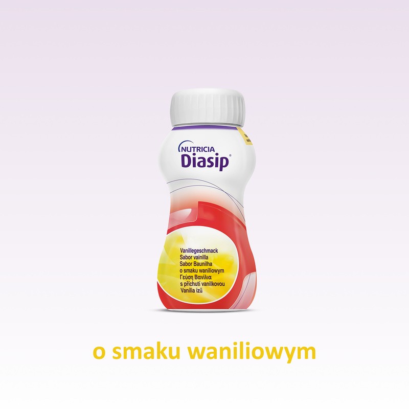 Diasip, płyn o smaku waniliowym, 4 x 200 ml
