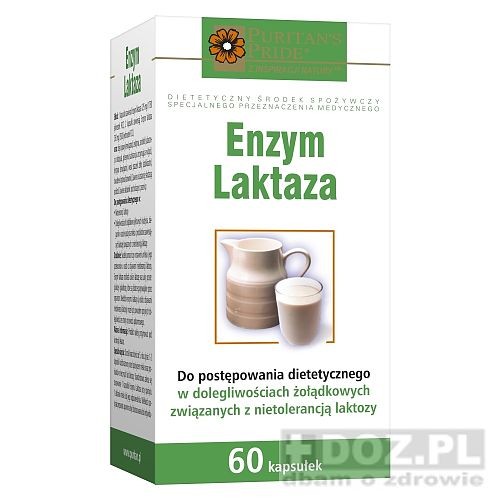 Enzym Laktaza, kapsułki, 60 szt