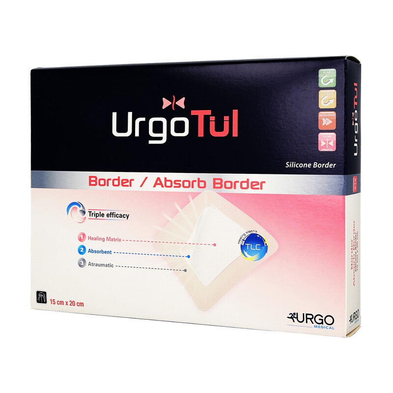 UrgoTul Absorb Border, opatrunek, 15 cm x 20 cm, 1 szt. (z opakowania ...