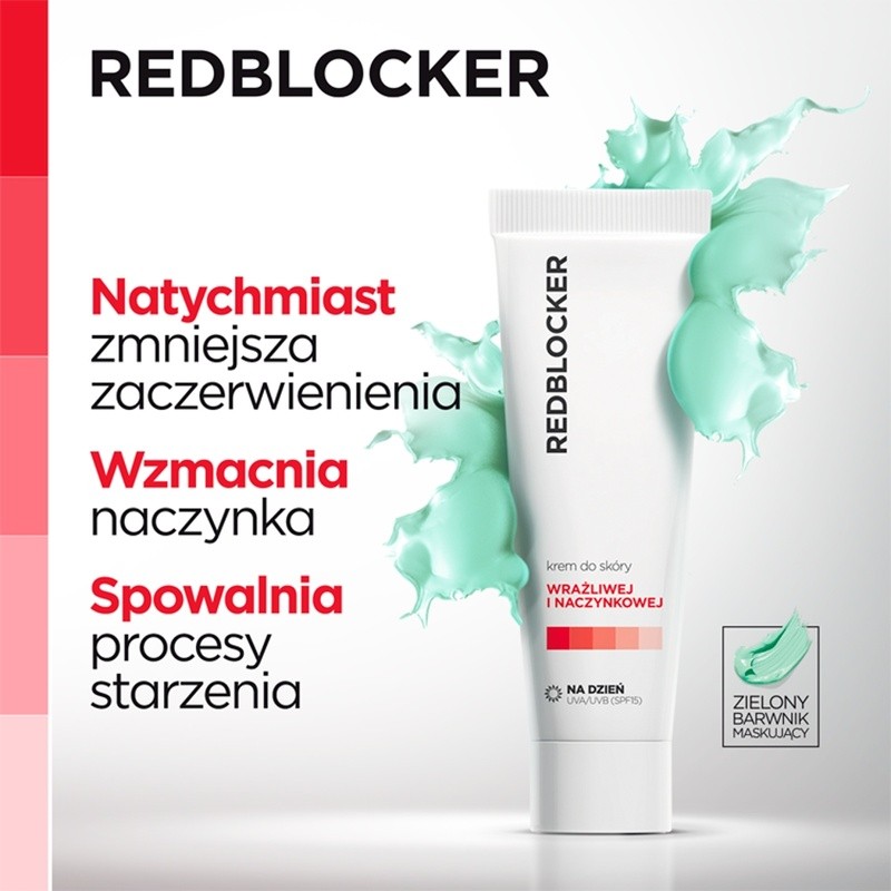 RedBlocker, krem do skóry wrażliwej i naczynkowej, na dzień, 50 ml