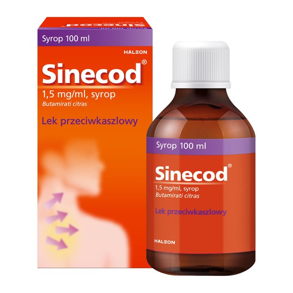 Sinecod, 1,5 mg/ml, syrop, 100 ml