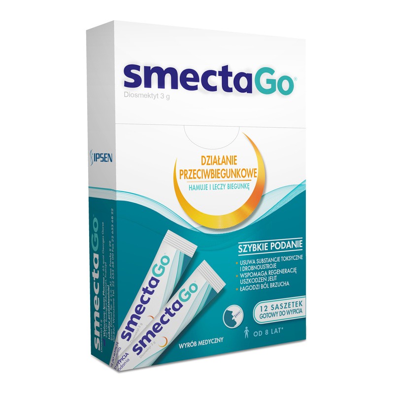 Smecta Go, zawiesina doustna, 12 saszetek