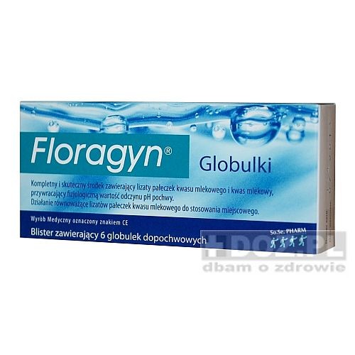 Floragyn, globulki dopochwowe, 6 szt
