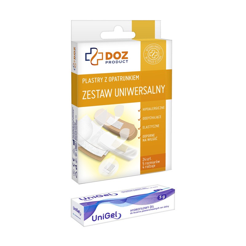 Zestaw na Rany, żel + plastry