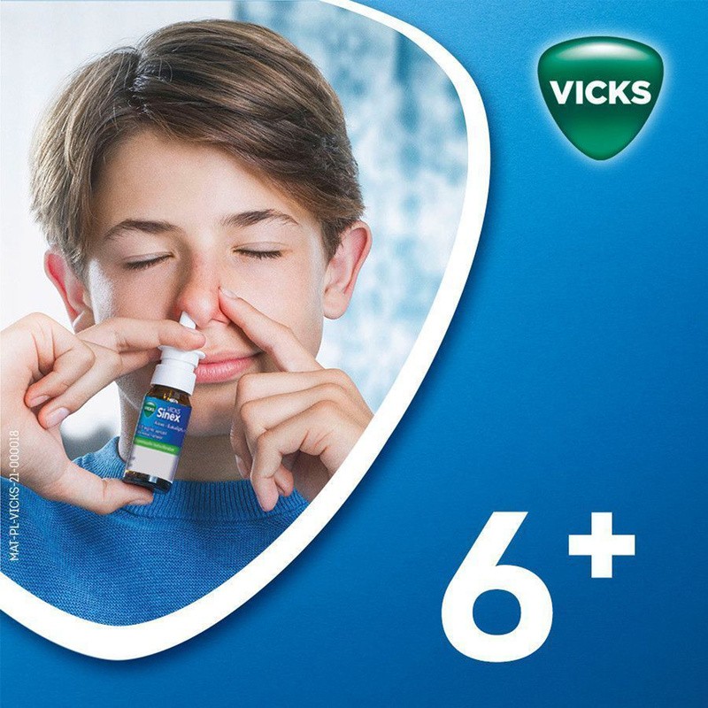 Vicks Sinex Aloes i Eukaliptus, 0,5 mg/ml, aerozol do nosa, 15 ml