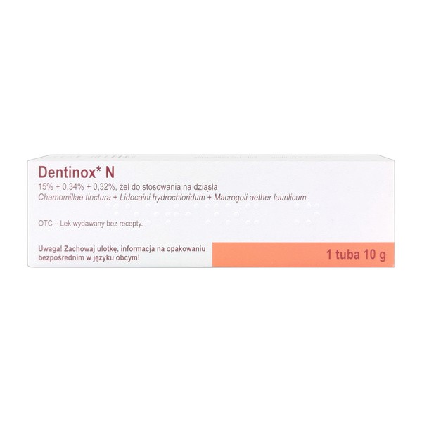 Dentinox N, żel na dziąsła, 10 g (import równoległy, PharmaPoint)
