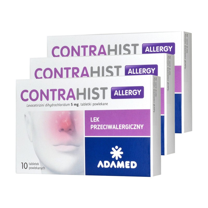 Zestaw 3x Contrahist Allergy 5 mg, 10 tabl.