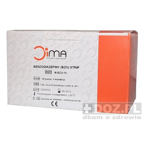 Benzodiazepiny Strip, test do wykrywania benzodiazepin w moczu, 10 szt