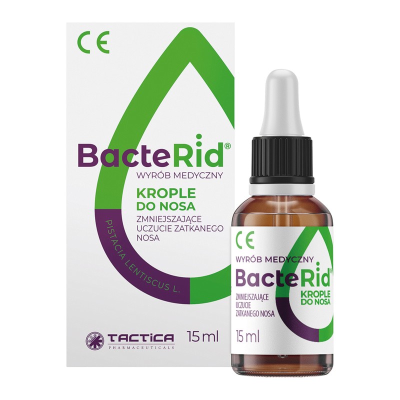 BacteRid, krople, do nosa, 15 ml
