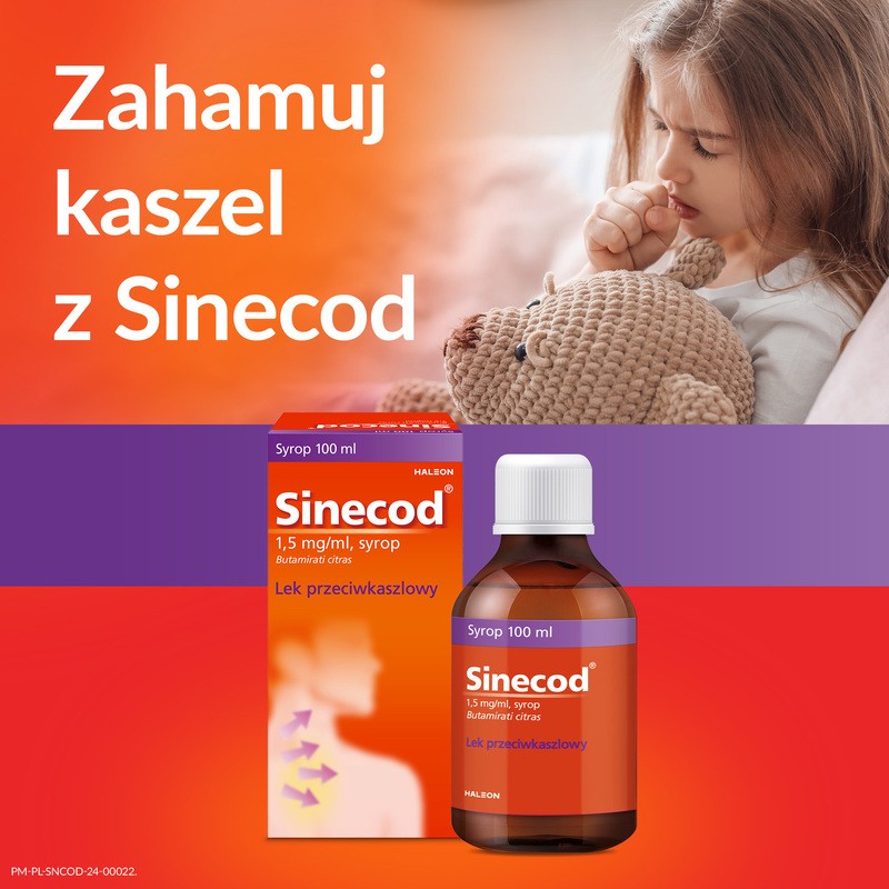 Sinecod, 1,5 mg/ml, syrop, 100 ml