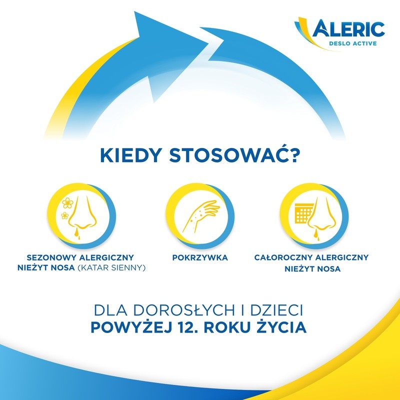 Aleric Deslo Active, 5 mg, 30 tabletek, na alergię i katar sienny
