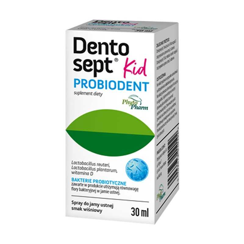 Dentosept Probiodent Kid, spray do gardła, smak wiśniowy, 30 ml