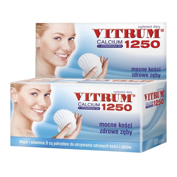 Vitrum Calcium 1250 + Vitaminum D3, tabletki, 120szt.
