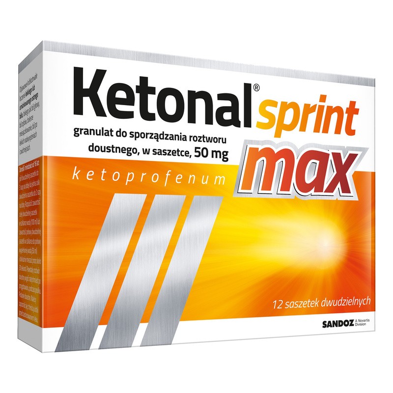 Ketonal Sprint Max, 50 mg, granulat do sporządzania roztworu doustnego ...