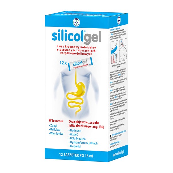 Silicolgel, żel doustny w saszetkach, 15 ml x 12 szt.