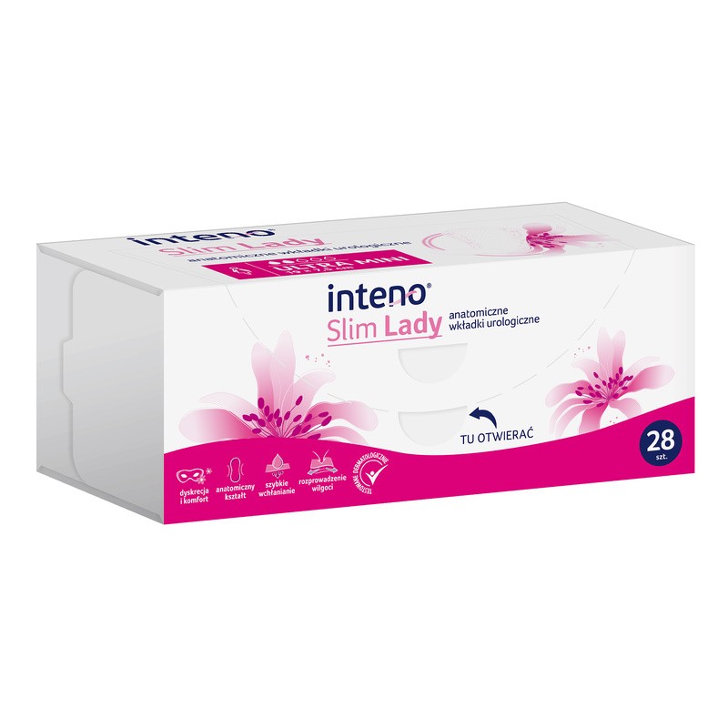 Inteno Slim Lady, anatomiczne wkładki urologiczne, Ultra Mini, 28 szt.