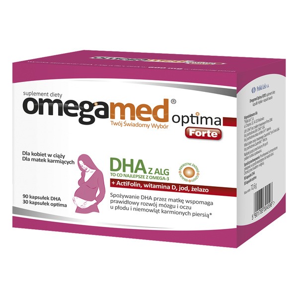 Omegamed Optima Forte, kapsułki, 90 szt, DHA + 30 szt. optima