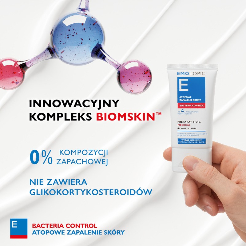 Emotopic Bacteria Control, preparat S.O.S. Medical, do twarzy i ciała ...