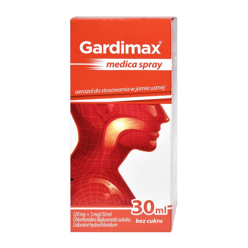 Gardimax medica spray, (20 mg + 5 mg)/10 ml, aerozol do stosowania w ...