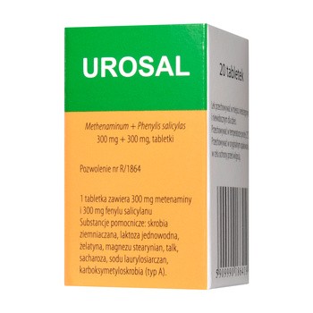 Urosal, 300 mg +300 mg, tabletki, 20 szt. - Portal DOZ.pl